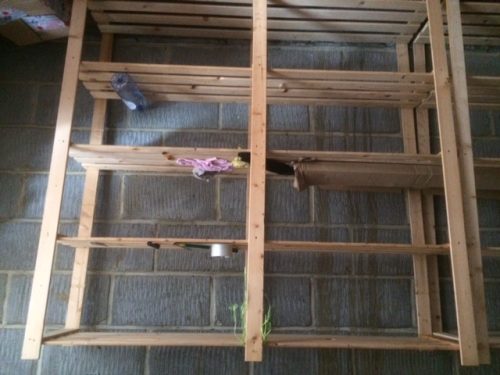 Houten rek 175B x 175 H x 30 cm D: 4 stuks